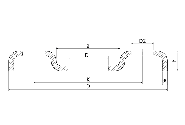 Stainless DN450 / 457.2 mm - Lap joint flange, pressed, 1.4307/304L ...